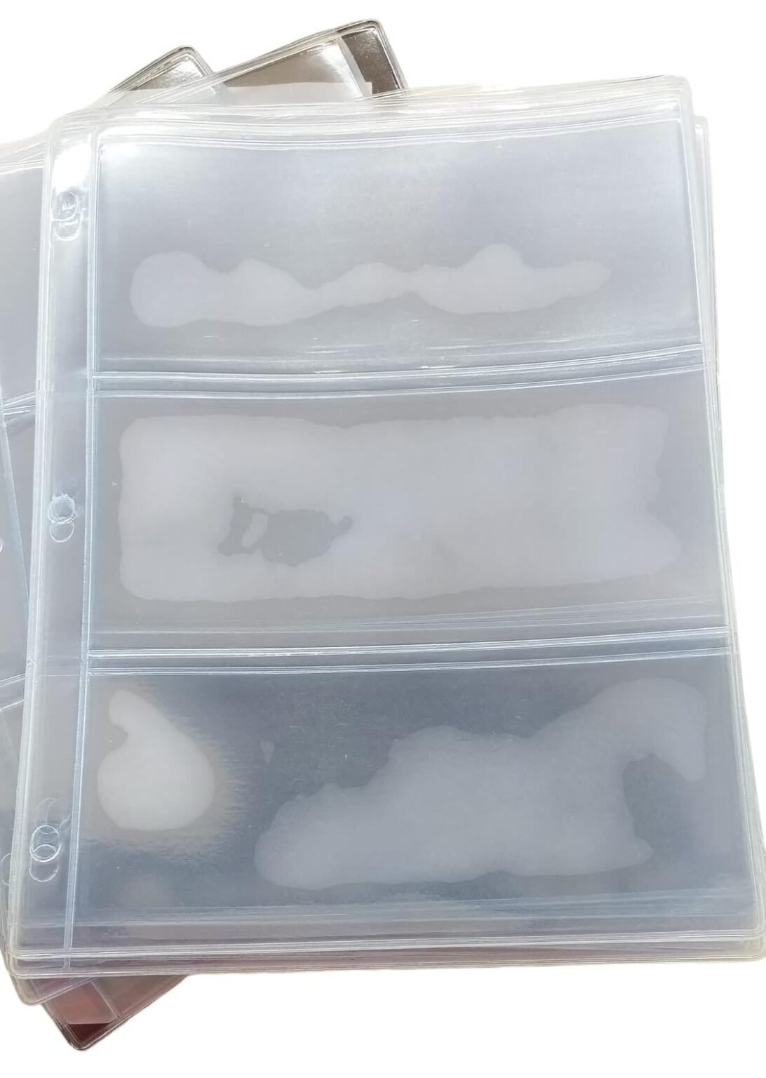 HOJAS 3 DIVISIONES MEDIO OFICIO PARA BILLETES PROTECCION PROFECIONAL